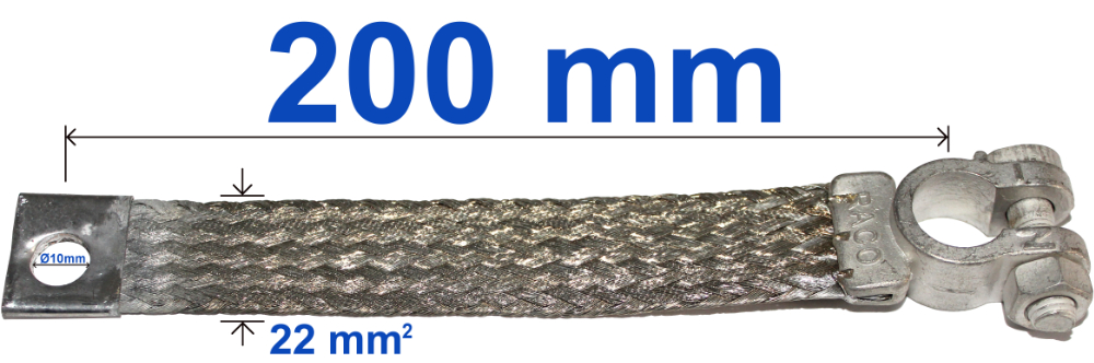 Vehicle Grounding Strap Motoforti Braided Copper Ground Straps - 3 Pcs ...
